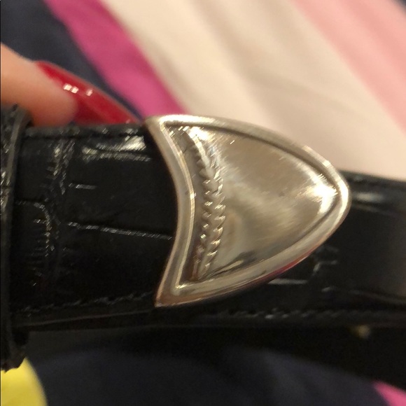 Brighton | Accessories | Aquarius Golf Belt Croc Embossed With Silver ...